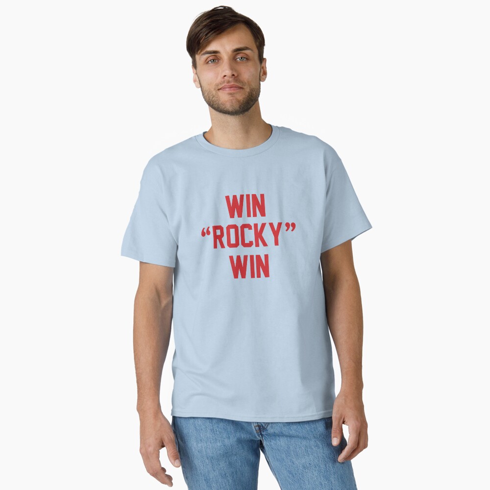 "WIN ROCKY WIN" Essential T-Shirt for Sale by HeyBeardMon | Redbubble