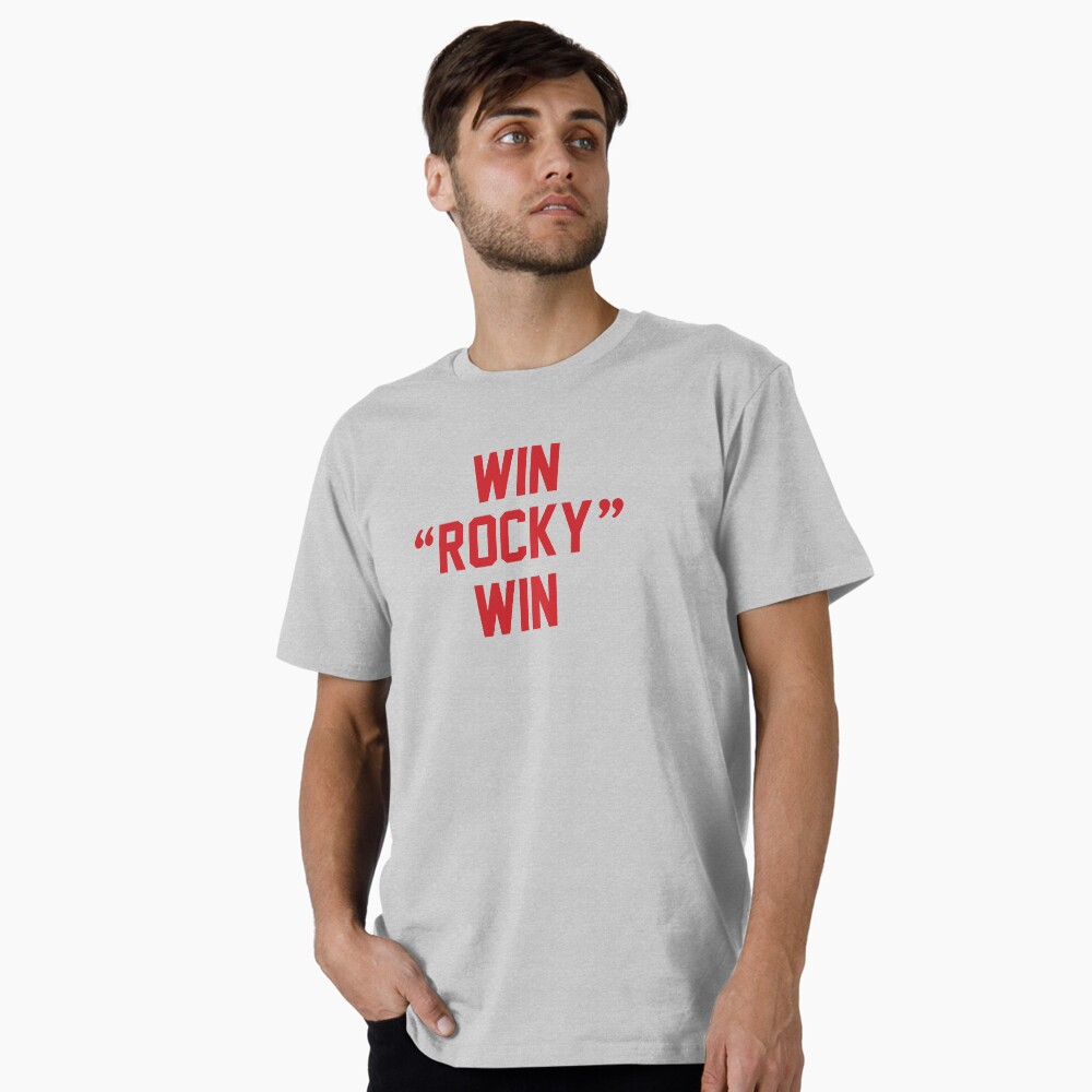 "WIN ROCKY WIN" Essential T-Shirt for Sale by HeyBeardMon | Redbubble