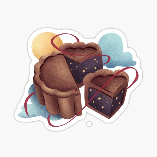"Mooncake" Sticker by kiannapan | Redbubble