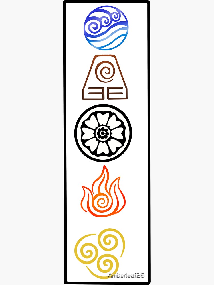 "ATLA Symbols" Sticker for Sale by Amberleaf26 | Redbubble