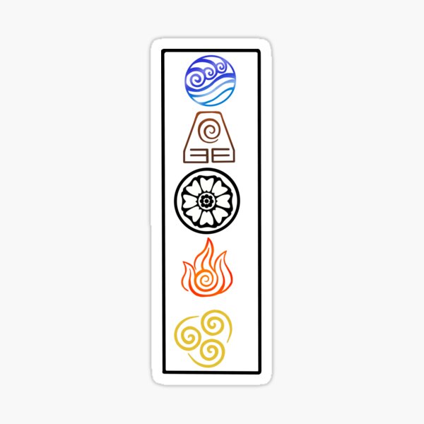 "ATLA Symbols" Sticker for Sale by Amberleaf26 | Redbubble