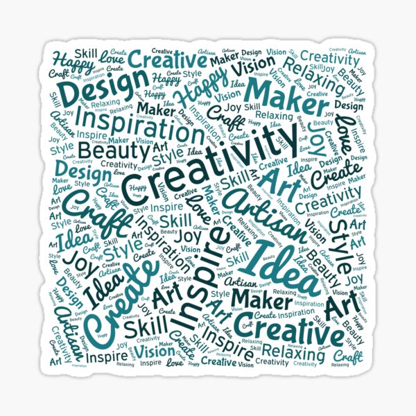 "Creativity Wordart" Sticker for Sale by Lily-Tree | Redbubble