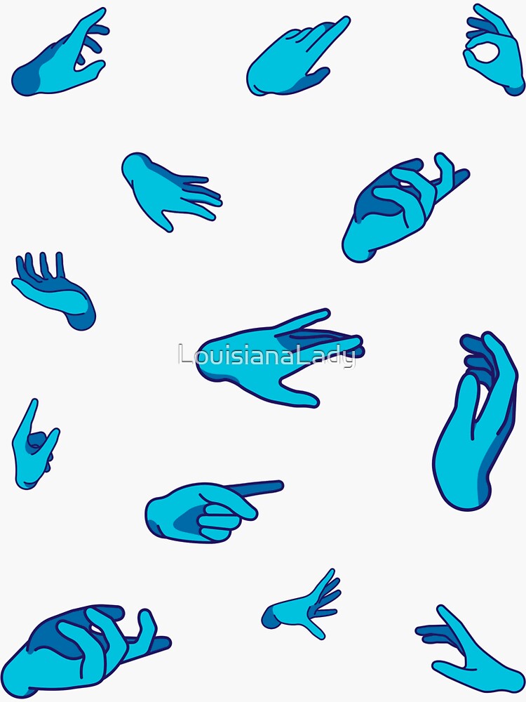 "Blue Nitrile Gloves, Hands, Lab Safety Sticker Pack" Sticker for Sale ...