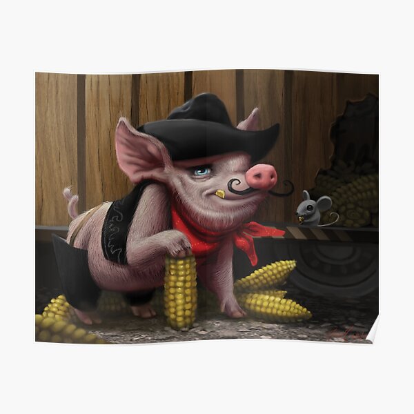Poster « Pig Bandit Trikes Again! », par ThorellArt | Redbubble