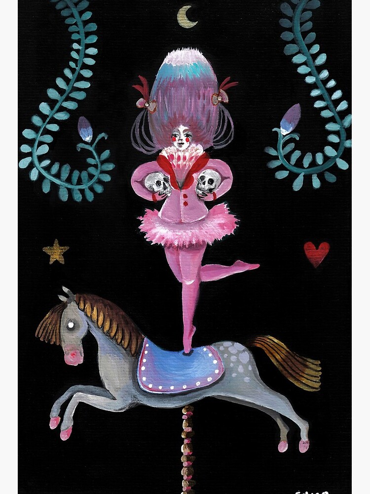 "Clown Ballerina With Two Skulls" Art Board Print for Sale by ...