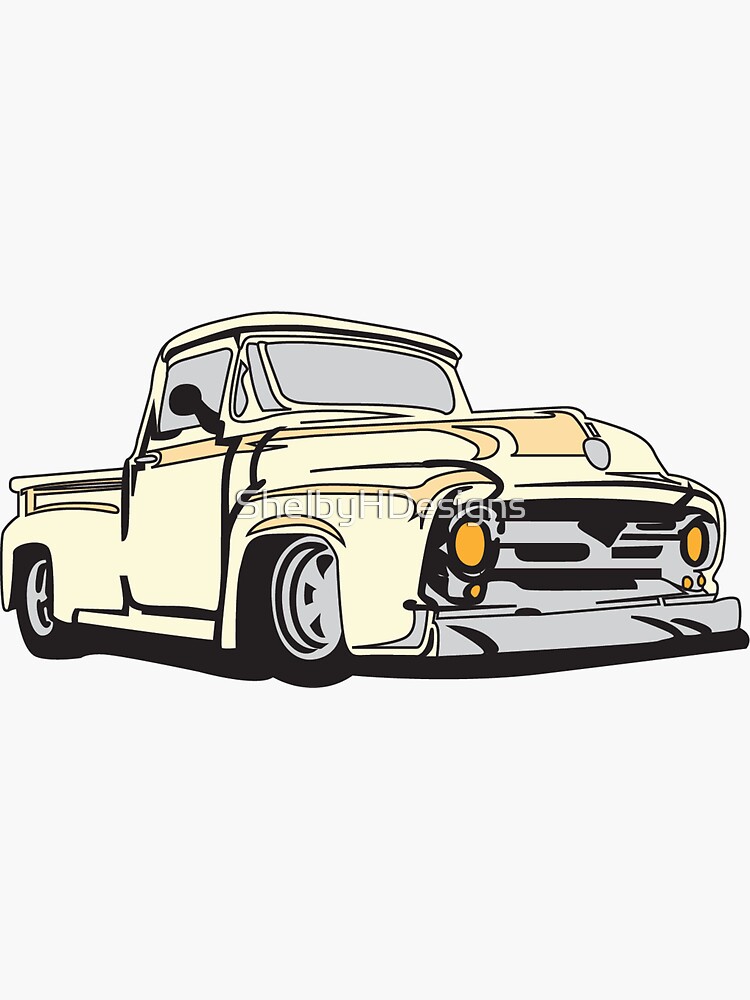 "Ol' Yellow Truck" Sticker by ShelbyHDesigns | Redbubble