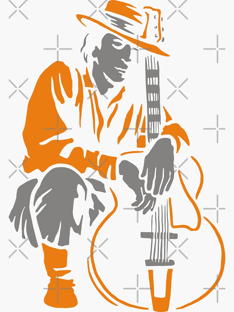 "Guitar player" Sticker for Sale by tambustore | Redbubble
