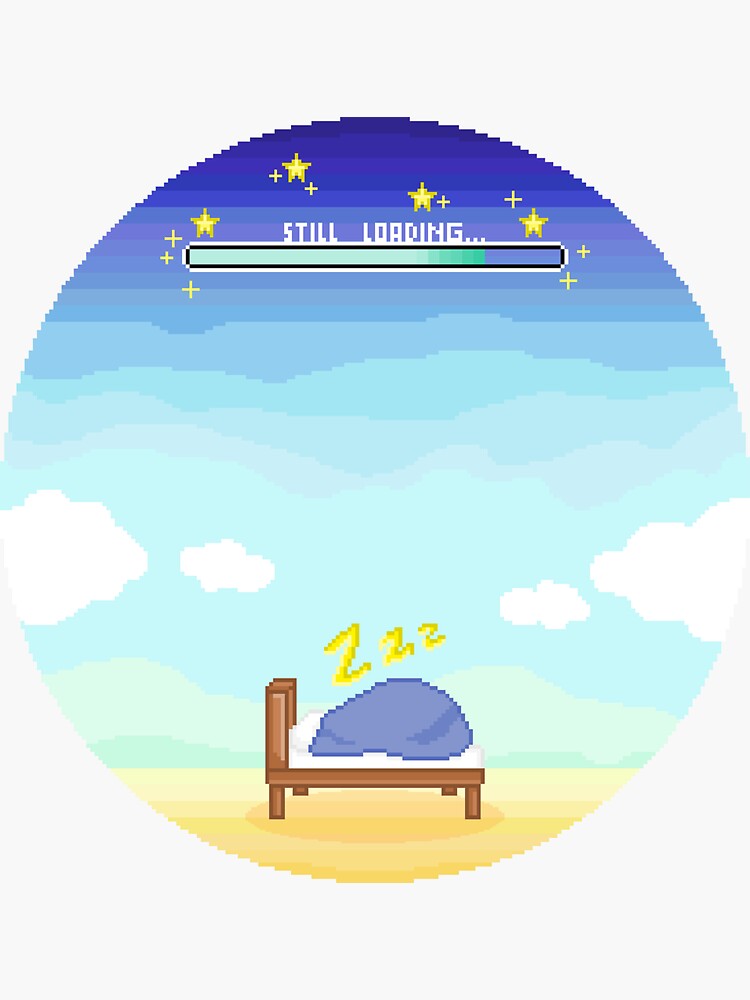 "Still loading..." Sticker for Sale by sweviliant | Redbubble