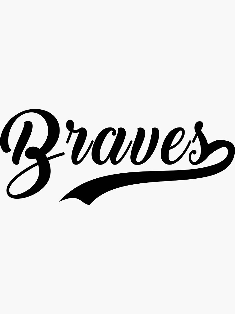 "braves mascot vintage sports name design" Sticker for Sale by ...