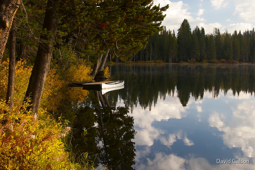 "Serene Lake docked Canoe " by David Galson | Redbubble
