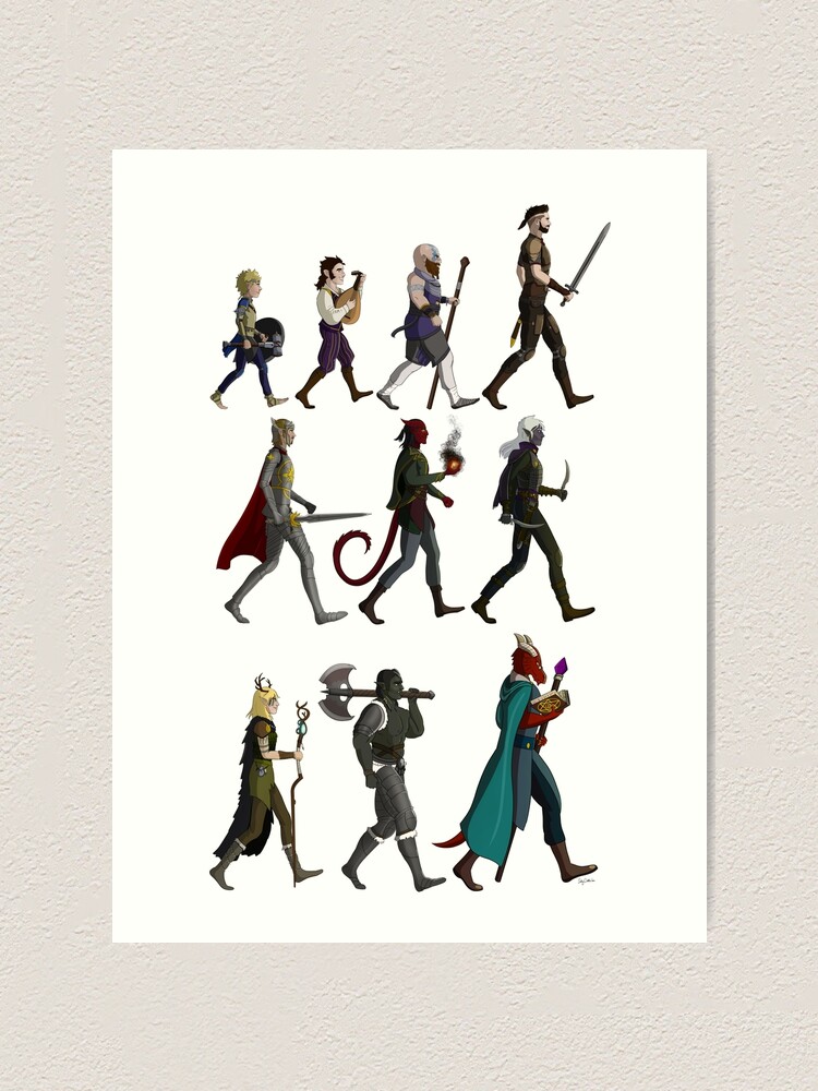 "RPG Races Chart - Colour" Art Print by Milmino | Redbubble