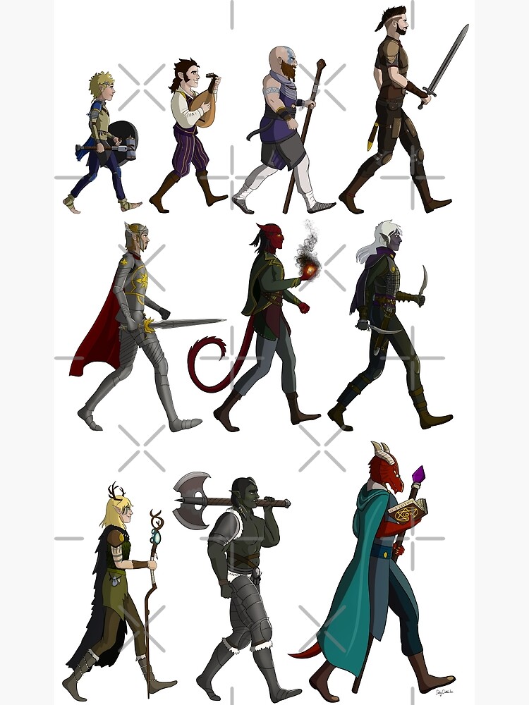 "RPG Races Chart - Colour" Art Print by Milmino | Redbubble