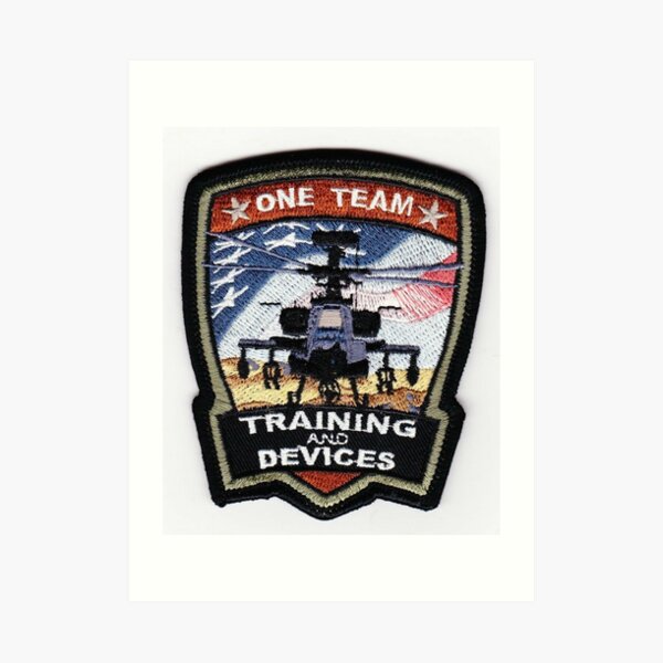 "US Army ONE TEAM APACHE PATCH STICKER" Art Print by MilitaryPlus ...