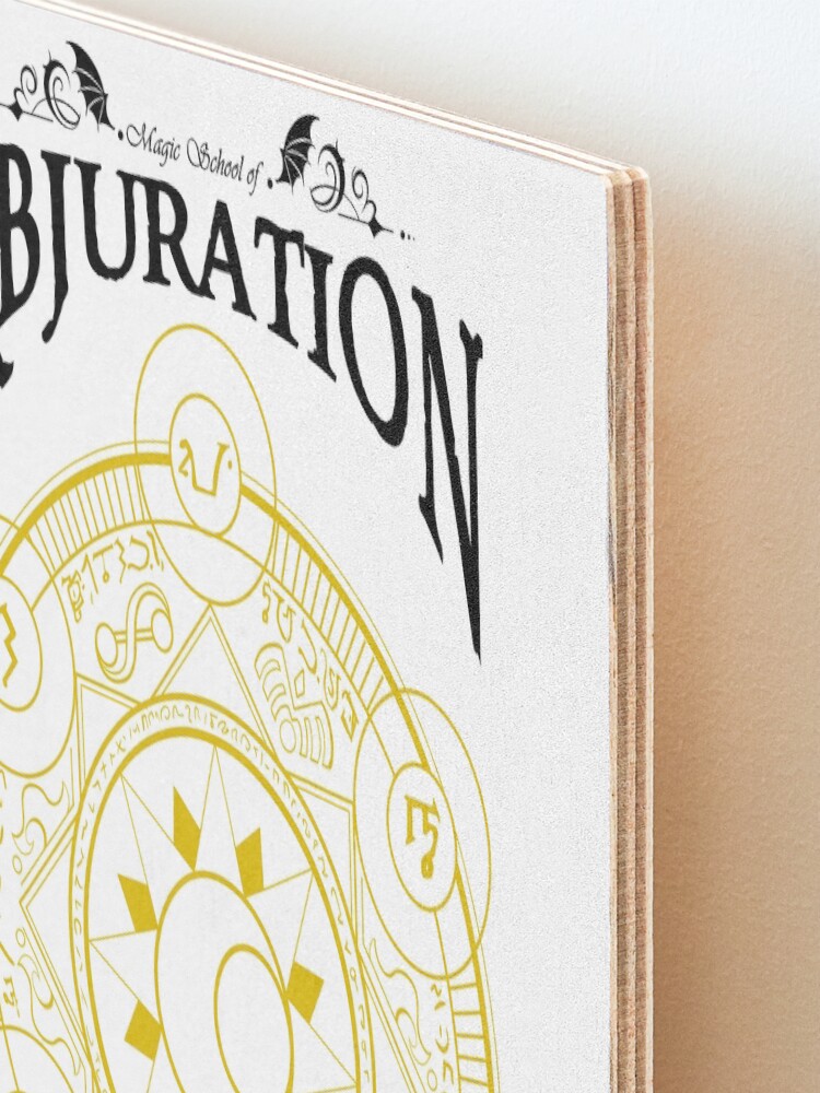 "Abjuration - RPG Magic School Serie: Schwarz" Aufgezogener Druck von ...