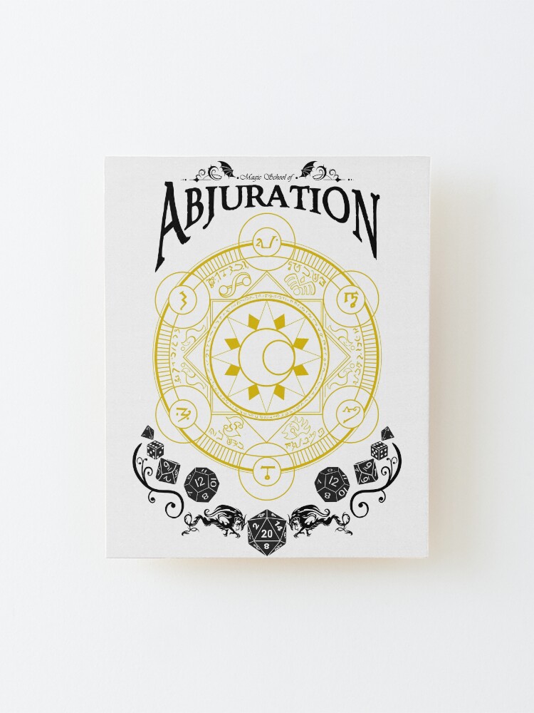 "Abjuration - RPG Magic School Serie: Schwarz" Aufgezogener Druck von ...