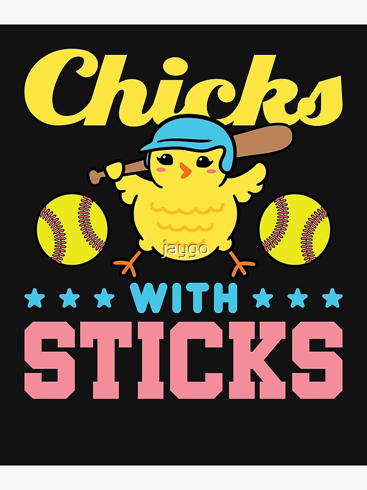Softball Chicks with Sticks Premium Matte Vertical Poster sold by ...