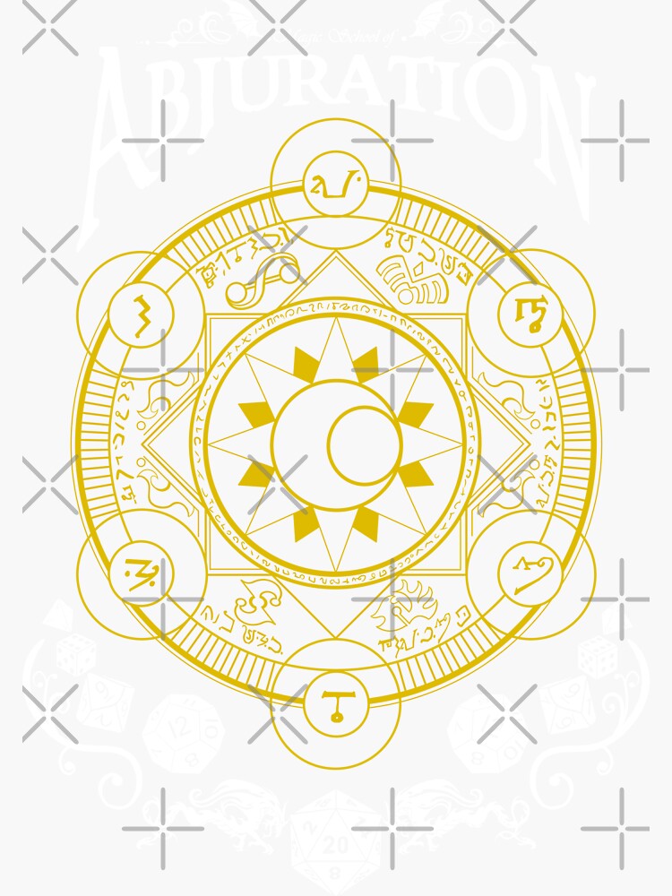 "Abjuration - RPG Magic School Series : White" Sticker by Milmino ...