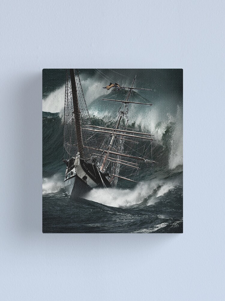 "the polly woodside foundering in wild seas" Canvas Print for Sale by ...