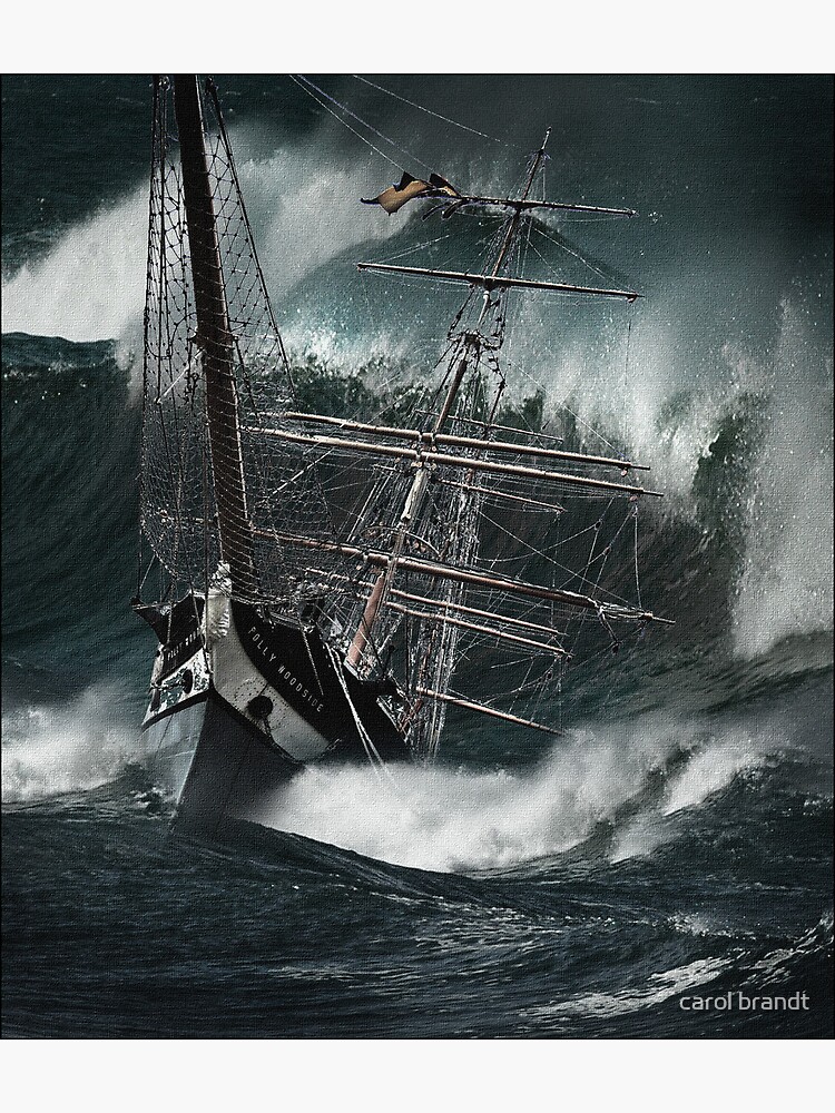 "the polly woodside foundering in wild seas" Canvas Print for Sale by ...