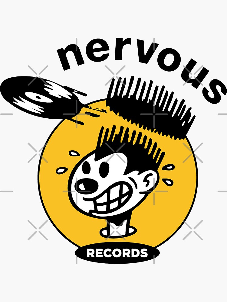 "Nervous" Sticker for Sale by Vernobriyan | Redbubble