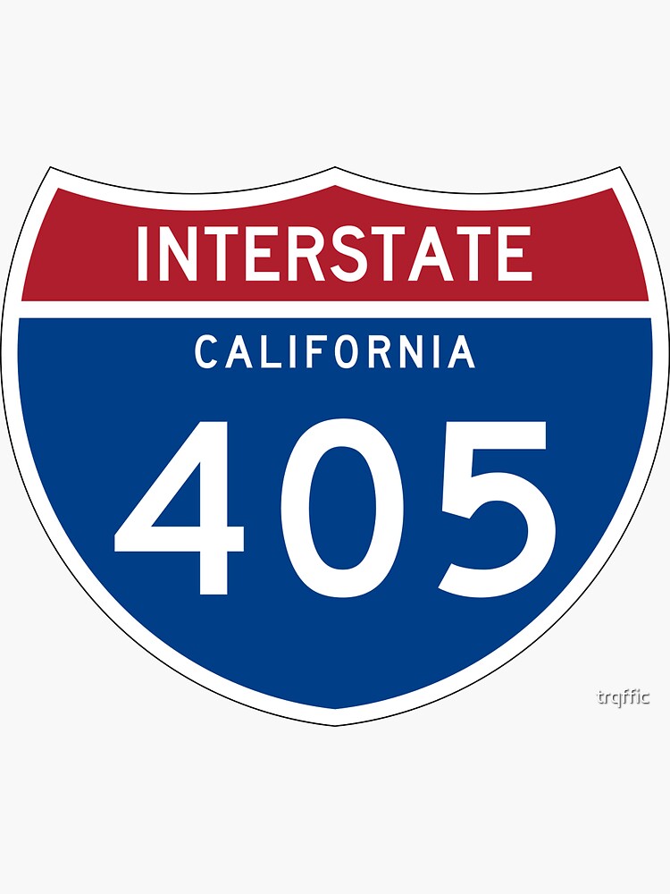 "405 Freeway Sign California" Sticker for Sale by trqffic | Redbubble