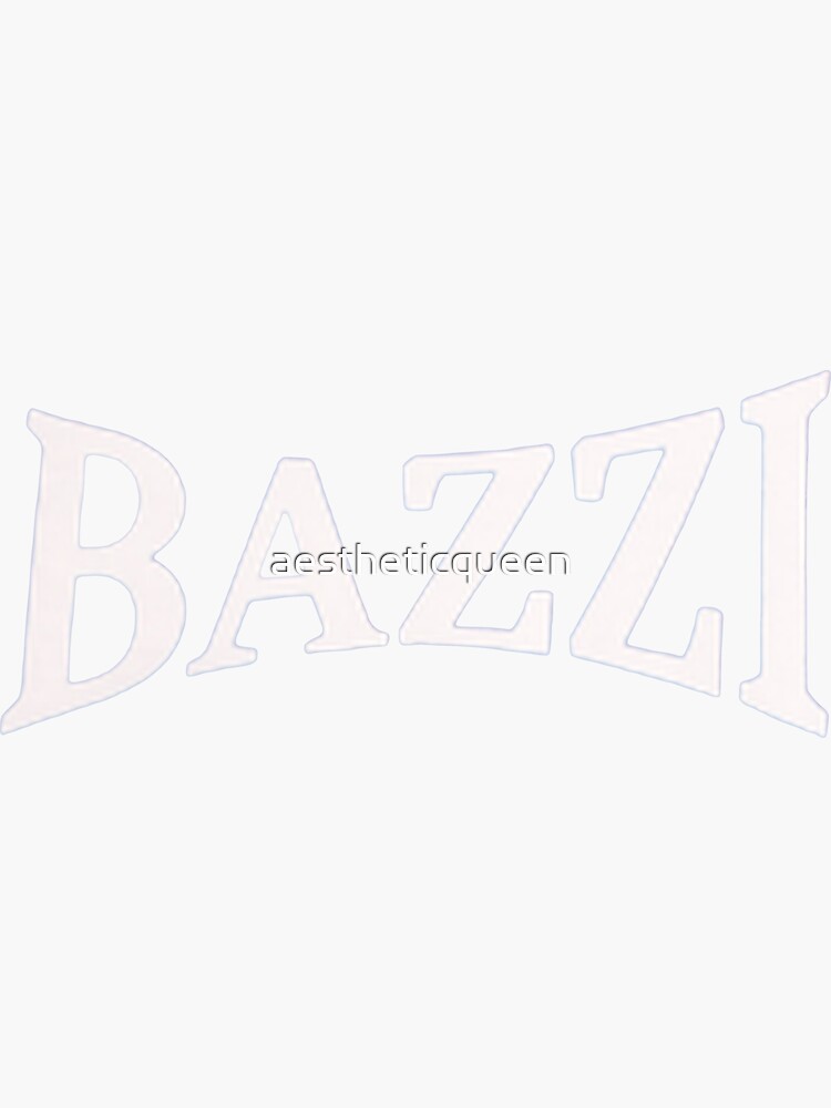 "Bazzi White" Sticker for Sale by aestheticqueen | Redbubble