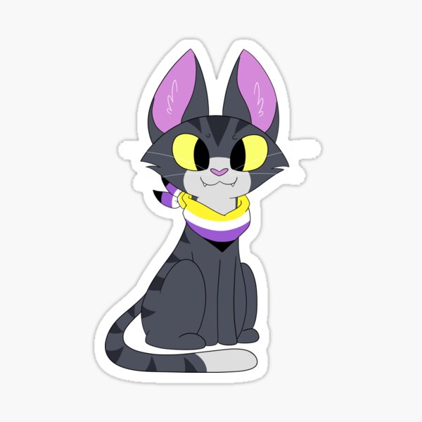 "Pride Cats - Non Binary" Sticker by HeyItsToon | Redbubble