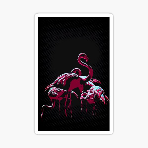 "Pop Comic: Night of the Neon Flamingo" Sticker for Sale by Alyxandre ...