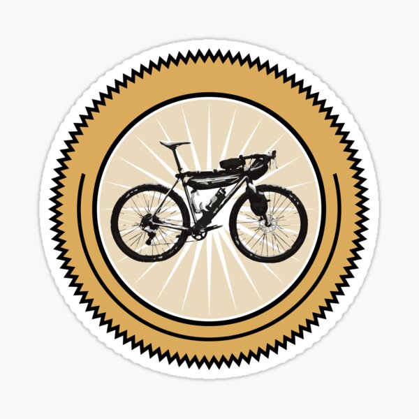 "Bikepacking wheel" Sticker for Sale by Simplebp | Redbubble