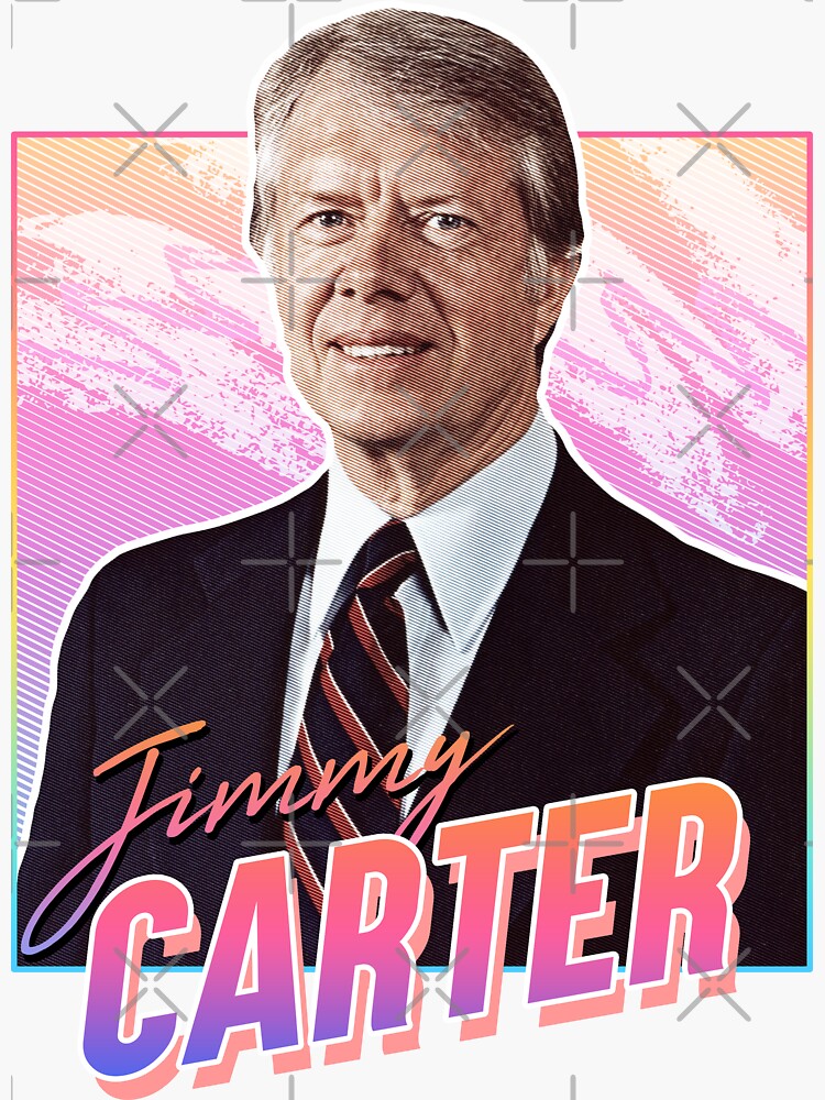 "Jimmy Carter - 80s design" Sticker for Sale by BlueDoctor | Redbubble