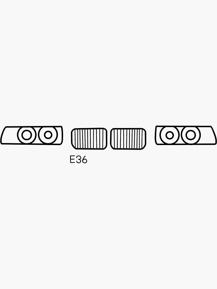 "E36" Sticker for Sale by Ovisdesign | Redbubble