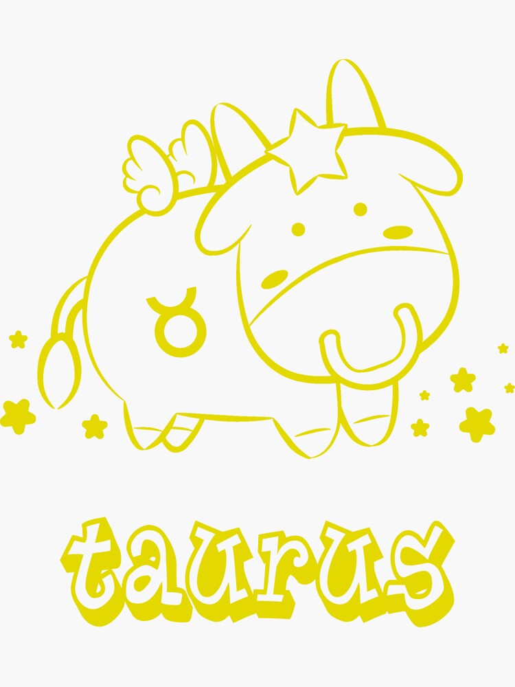 "Cute Taurus Zodiac Sign for Children Horoscope Taurus" Sticker by ...