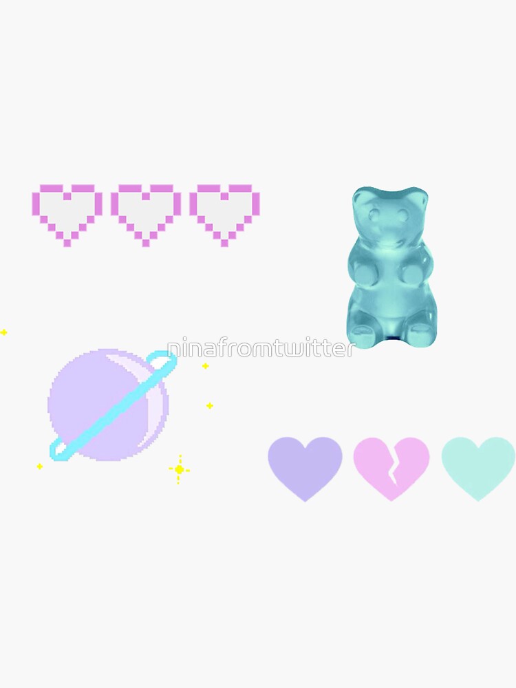 "cute pastel sticker pack" Sticker by ninafromtwitter | Redbubble