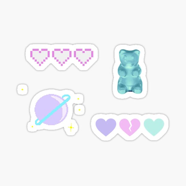 "cute pastel sticker pack" Sticker by ninafromtwitter | Redbubble
