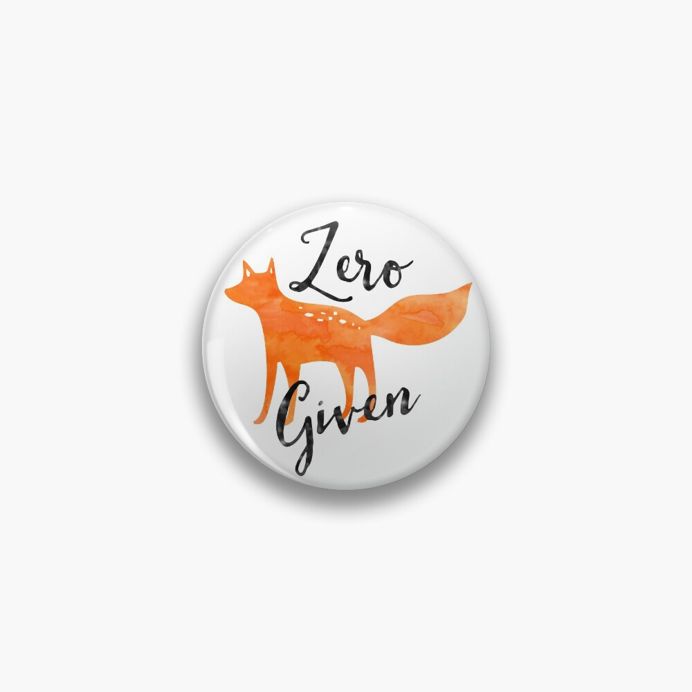 "Zero Fox Given" Sticker for Sale by anabellstar | Redbubble