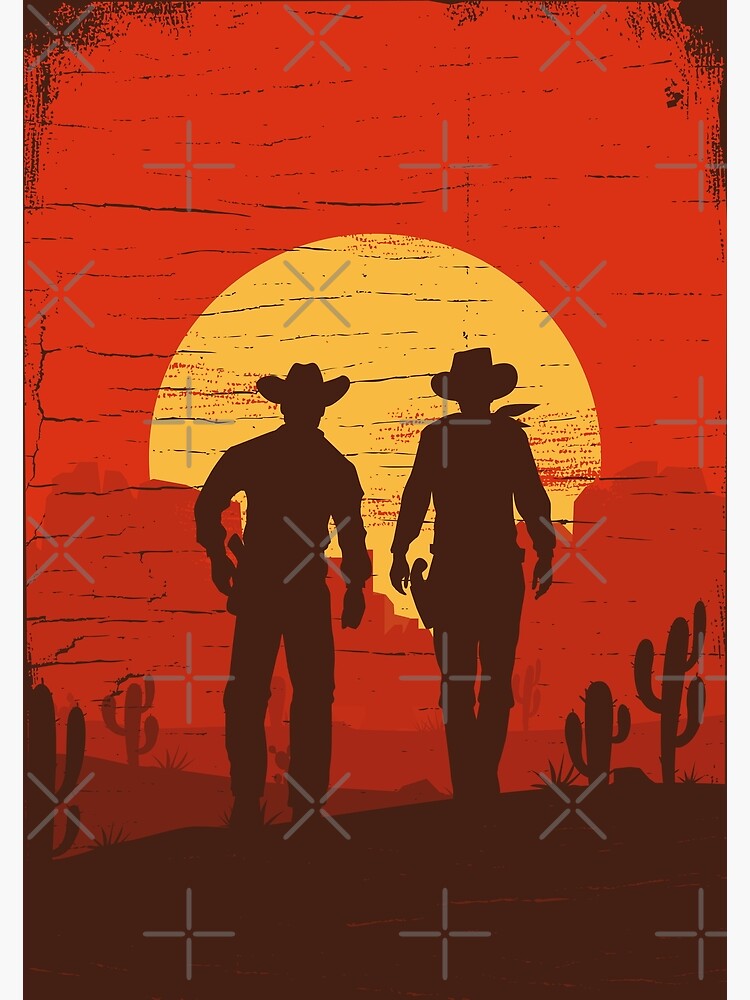 "Cowboys of the Wild West - Striding" Poster by JingleSnitch | Redbubble