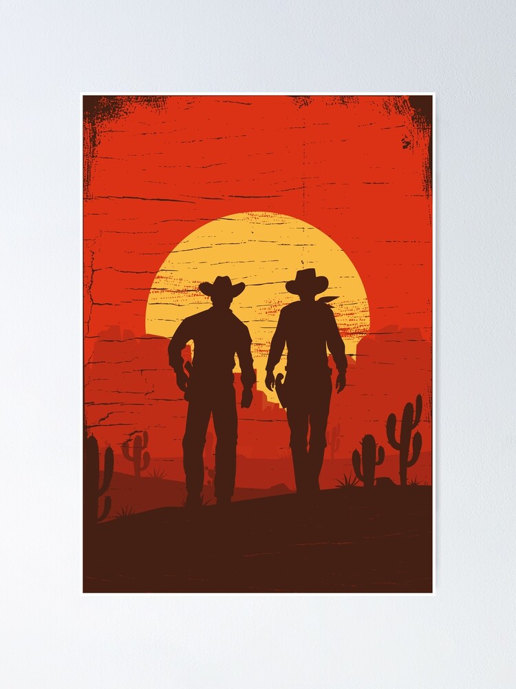 "Cowboys of the Wild West - Striding" Poster for Sale by JingleSnitch ...
