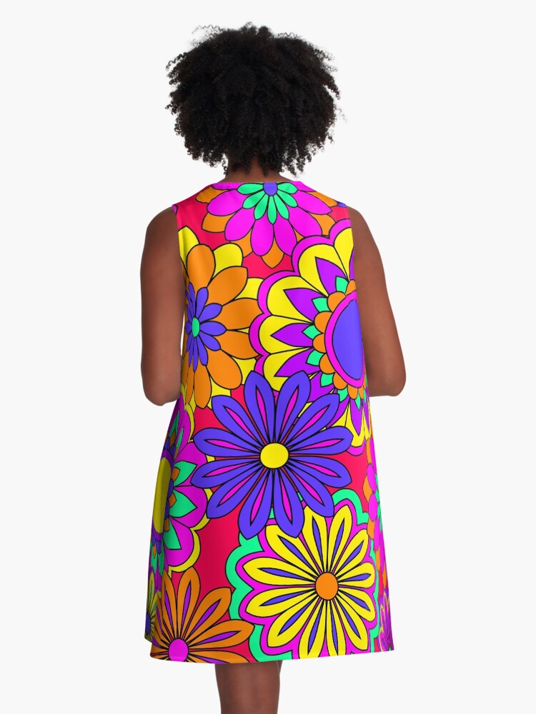 "Groovy Flower Power Baby!" A-Line Dress for Sale by ArtformDesigns ...