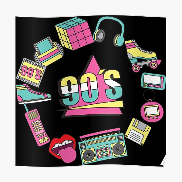 Póster «Símbolos de los iconos de los 90» de artdesignforyou | Redbubble