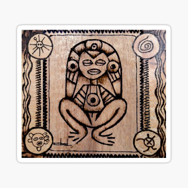 "Atabey Taino Goddess" Sticker by obedtheartist | Redbubble