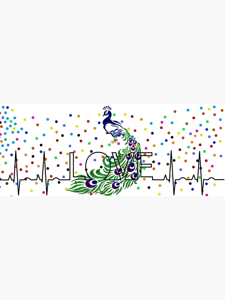 "New love, peacock and pulse rate with dots cartoon " Poster by prathap ...