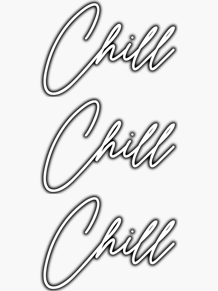 "Chill white" Sticker for Sale by Ameliame | Redbubble