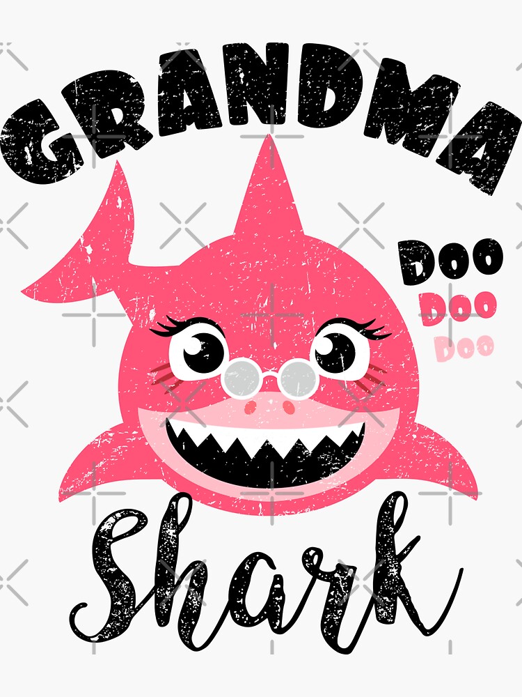 "Grandma Shark Gift Cute Baby Shark Design Matching Family Set Doo Doo ...