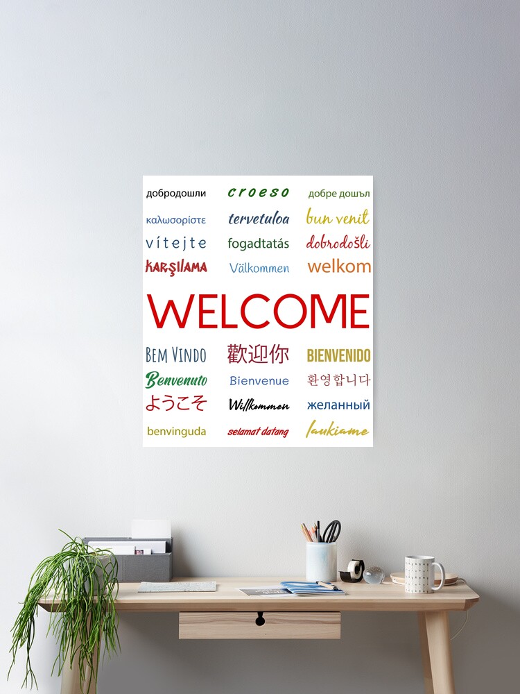 Affiche De Bienvenue En Différentes Langues