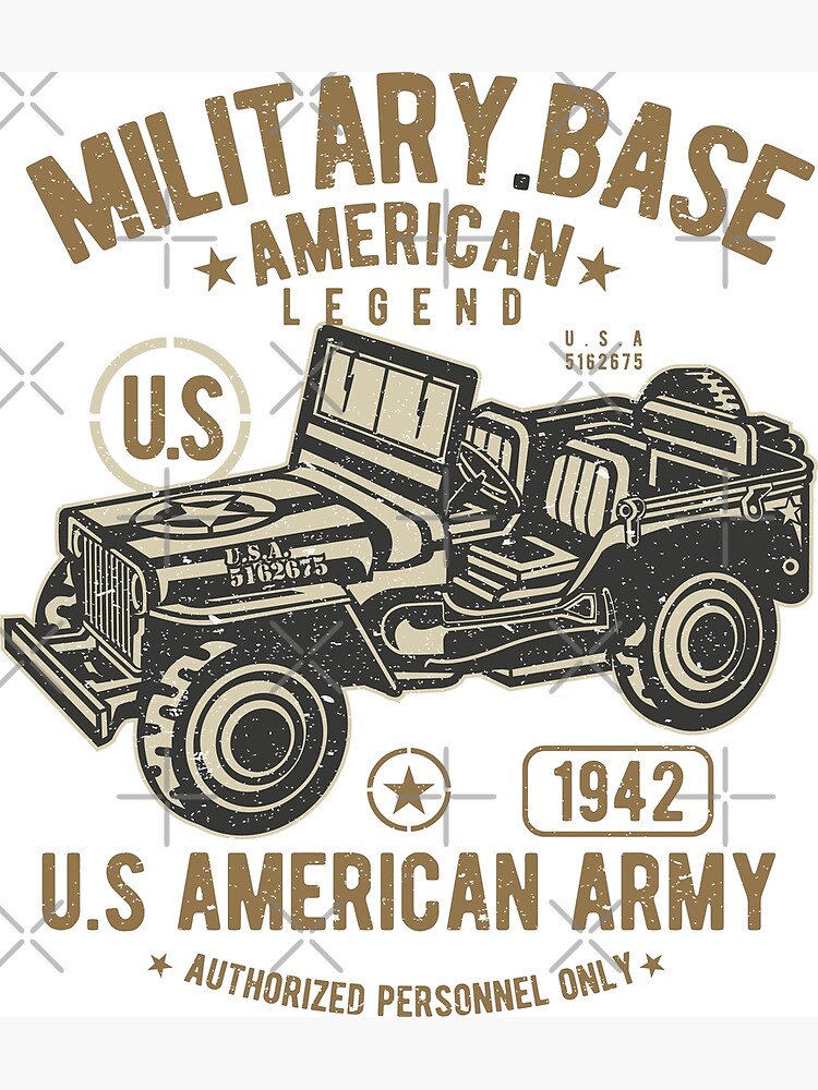 "Army Jeep American Legendary Vehicle" Art Print by FunkyJoes | Redbubble