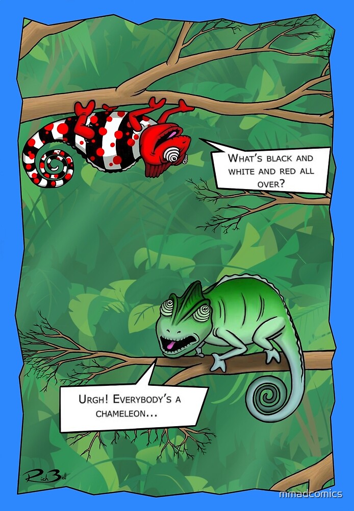 "Everybodys a chameleon! / comedian / funny joke cards" by Rich Bell ...