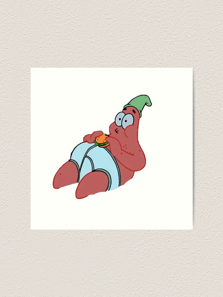 "Patrick Star having a midnight snack" Art Print by nee1234 | Redbubble