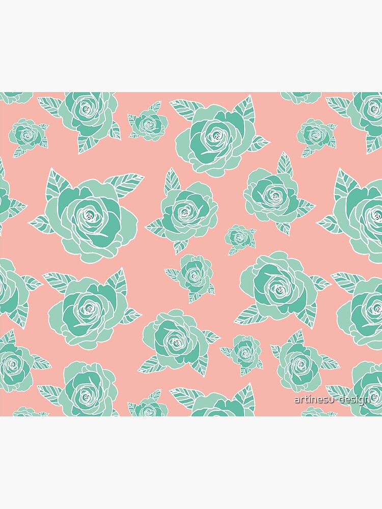 "unifloral pattern on a pale pink background" Poster for Sale by ...
