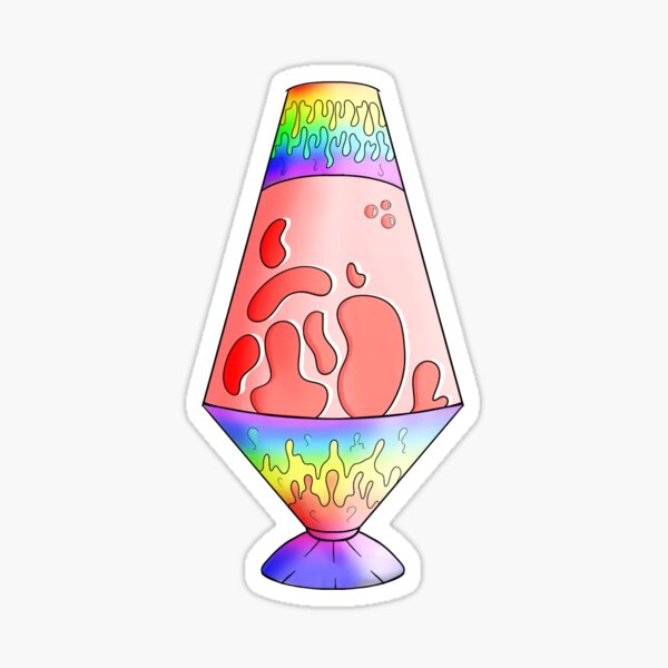 "Lava Lamp- Rainbow Drip" Sticker for Sale by Vgdraw | Redbubble