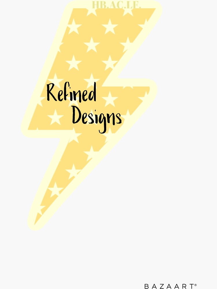"Refined Designs Bolt Logo " Sticker for Sale by Hannahmbowen | Redbubble